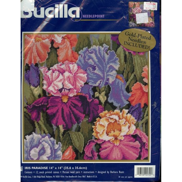 Bucilla | Wall Decor | Vintage Bucilla Needlepoint Kit 4725 Iris ...